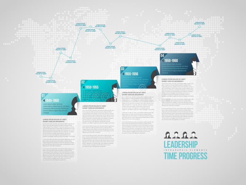 Leadership Time Progress Infographic Stock Vector - Illustration of ...