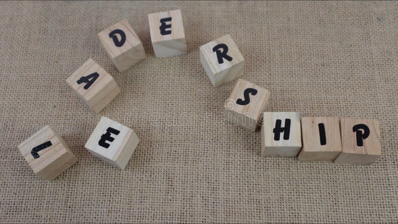 Leadership Word Made with Building Wooden Cube Blocks Stock Video ...