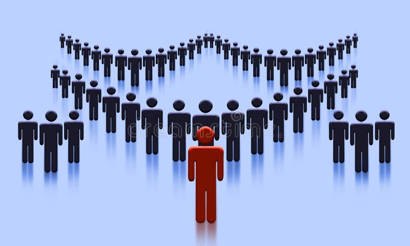Leading Community or Organization Concept Crowd of Organized People ...