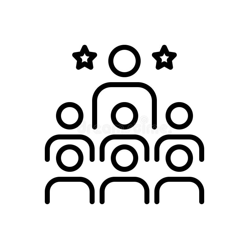 Black Line Icon for Leading, Main and Chief Stock Vector - Illustration ...