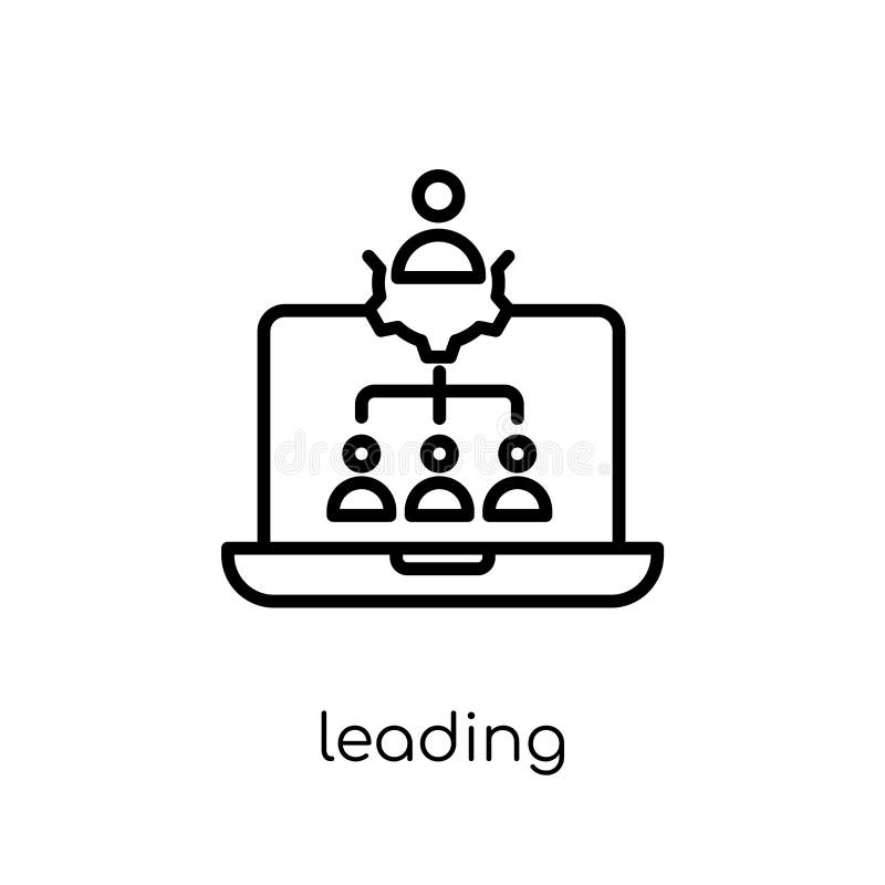 Leading Icon Vector Isolated on White Background, Leading Sign Stock ...