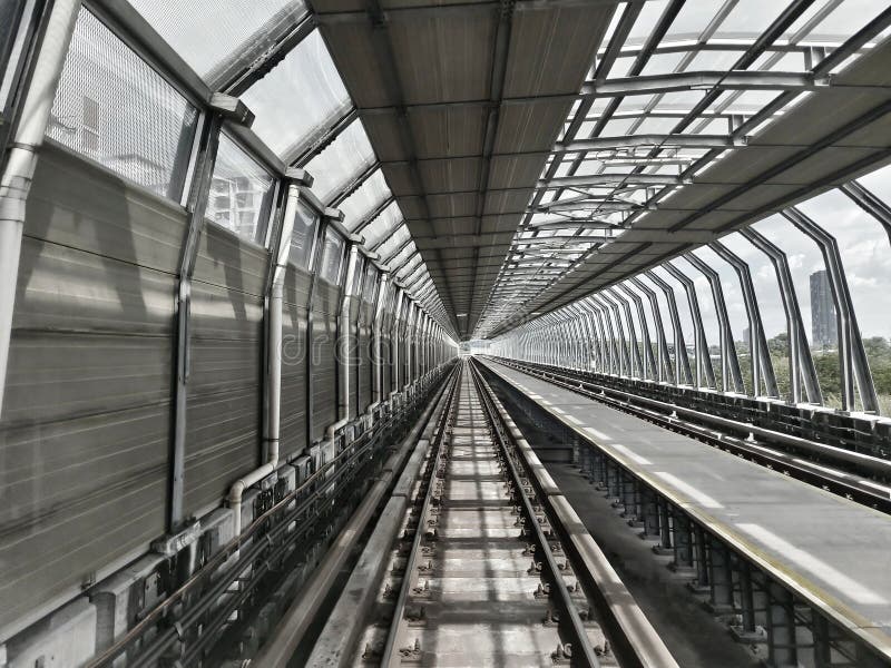 Leading Line of a Railway Track Line Stock Photo - Image of ...