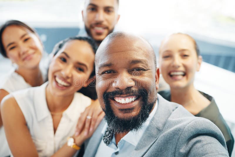 Leading My Team To Success A Diverse Group Of Businesspeople Standing