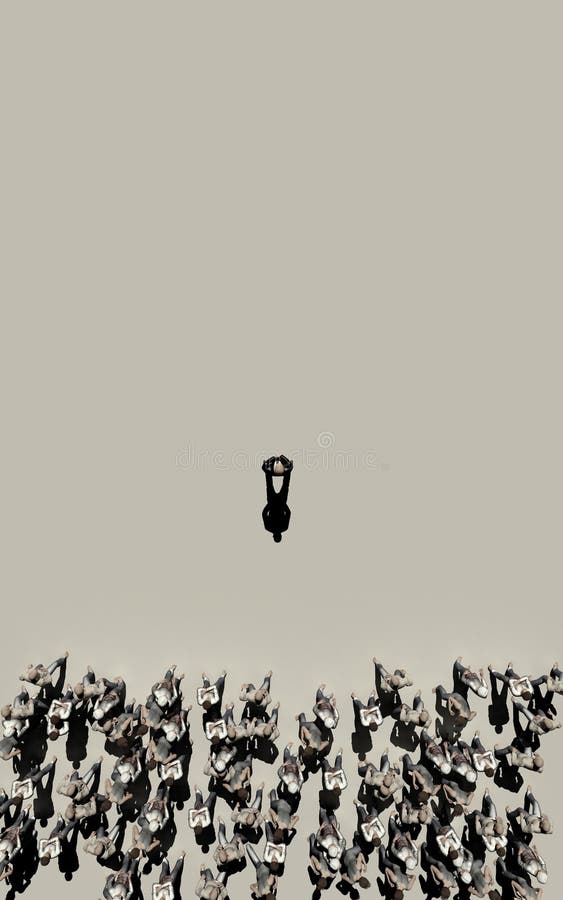 Leading a Small Crowd of People Stock Photo - Image of leading, teams ...