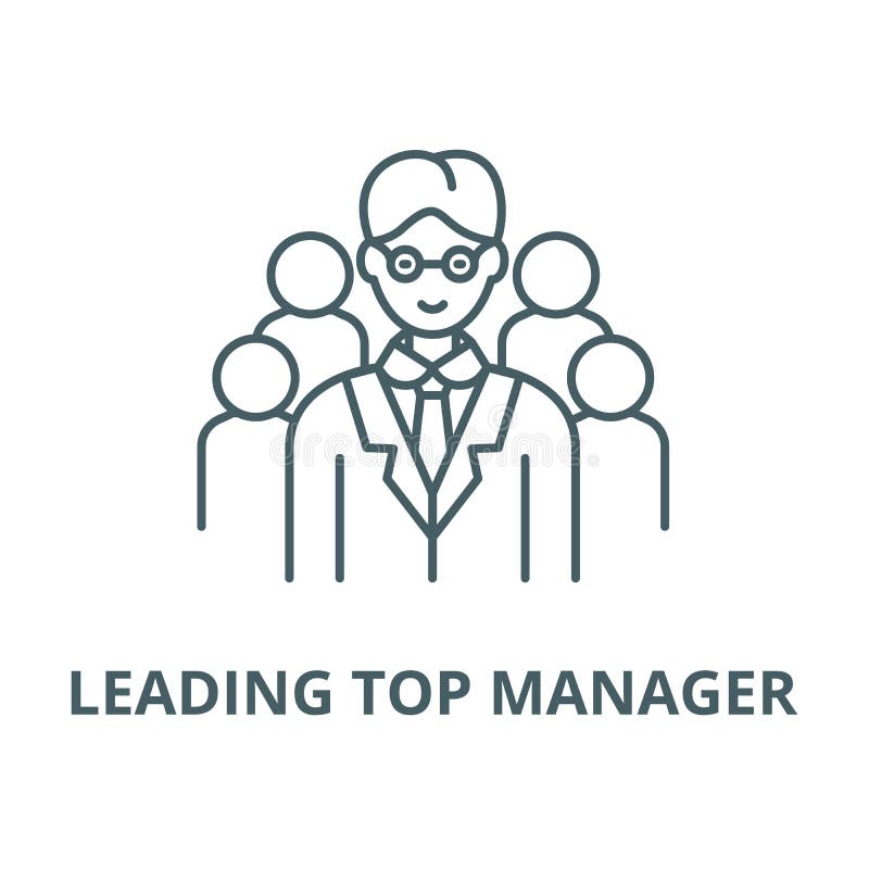 Leading Manager Position Black Icon Concept. Leading Manager Position ...