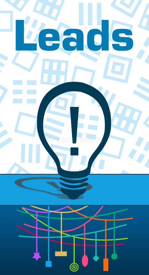 Leads Blue Bulb Texture Text Vertical Stock Illustration - Illustration ...
