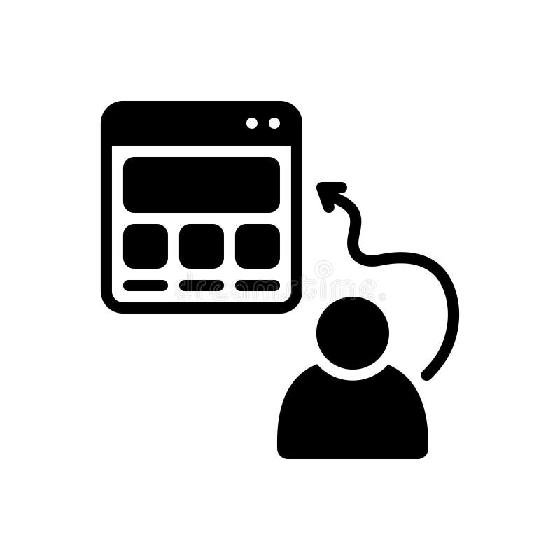 Black Solid Icon for Leads, Generation and Prospect Stock Vector ...