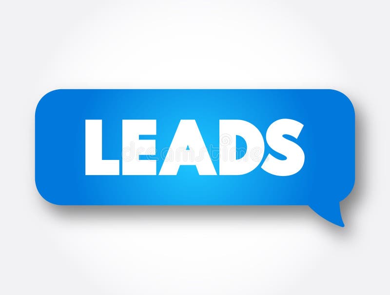 Leads Text Message Bubble, Concept Background Stock Illustration ...