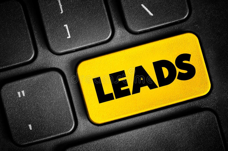 Leads Text Quote on Keyboard, Concept Background Stock Image - Image of ...