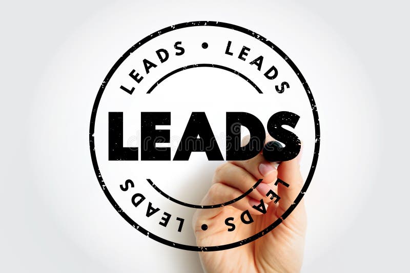 Leads Text Stamp, Concept Background Stock Image - Image of generating ...