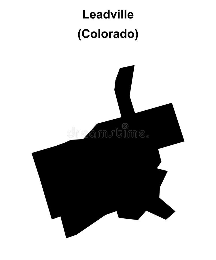 Leadville outline map stock vector. Illustration of tourism - 387016313