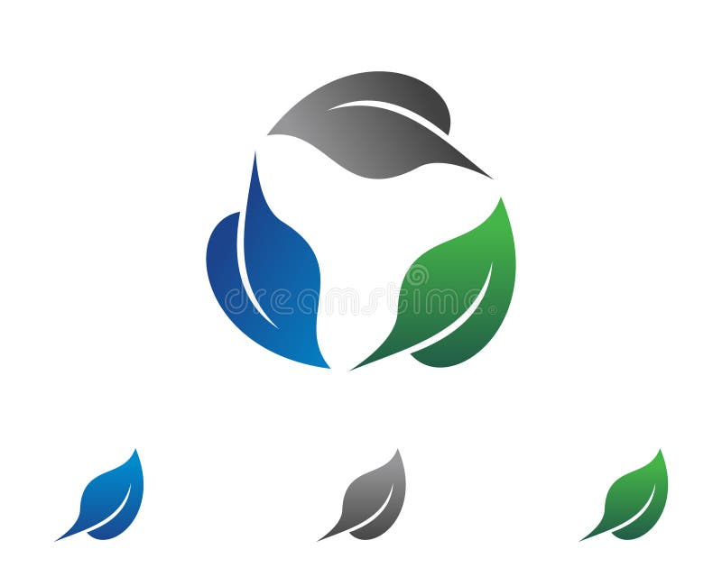 3 Leaves Logo Icon Template 2 Stock Vector - Illustration of design ...