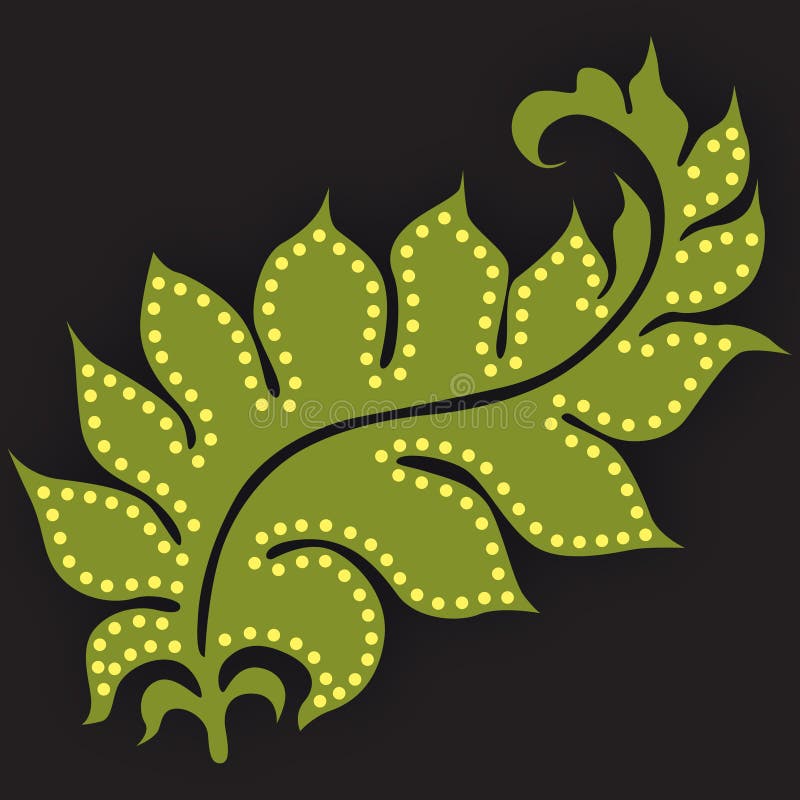 Leaf Motif stock illustration. Illustration of cloth, green - 6179890