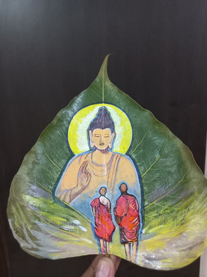 Leaf art lord buddha stock image. Image of lord, plant - 255017657