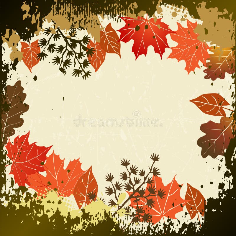 Leaf, Autumn - Vector Background Stock Vector - Illustration of graphic ...