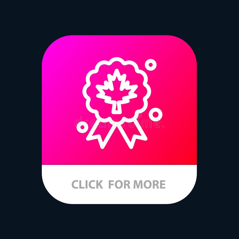 Leaf, Award, Badge, Quality Mobile App Button. Android and IOS Line ...