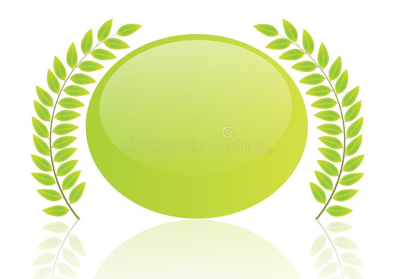 Leaf badge - vector stock vector. Illustration of leaf - 6790683