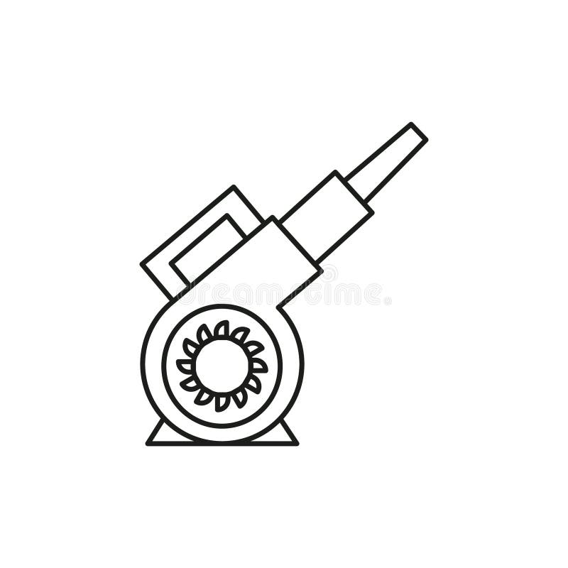 Leaf Blower Icon Flat Line Symbol Set Stock Illustration - Illustration ...