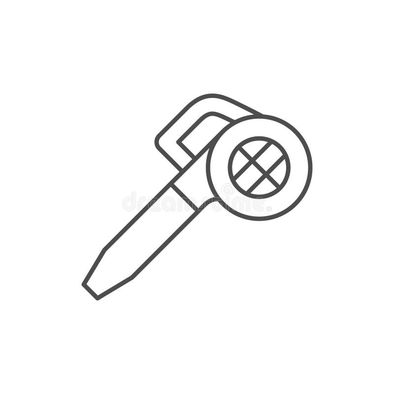 Leaf Blower Line Outline Icon Stock Vector - Illustration of foliage ...