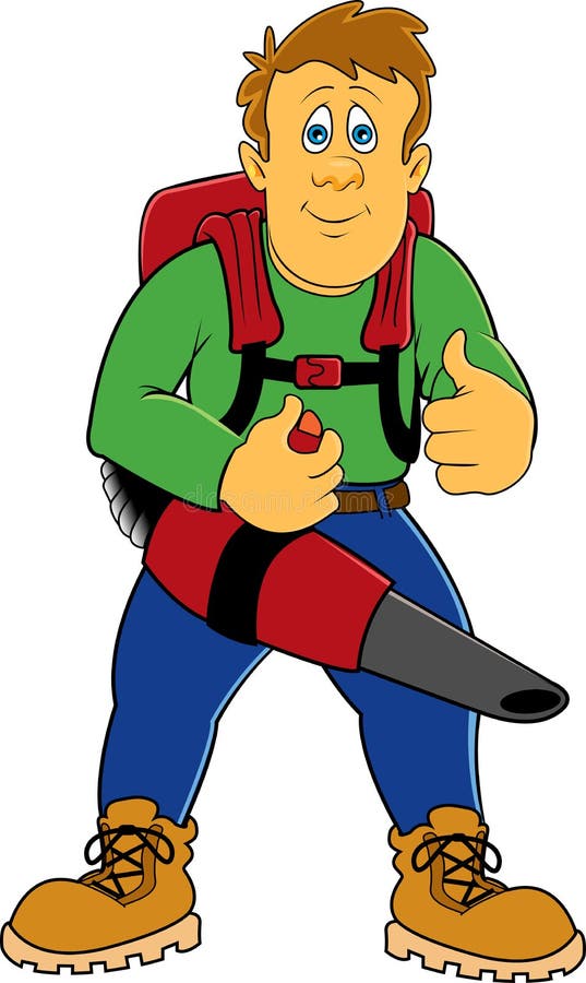 Leaf Blower on a White Background. Stock Vector - Illustration of power ...