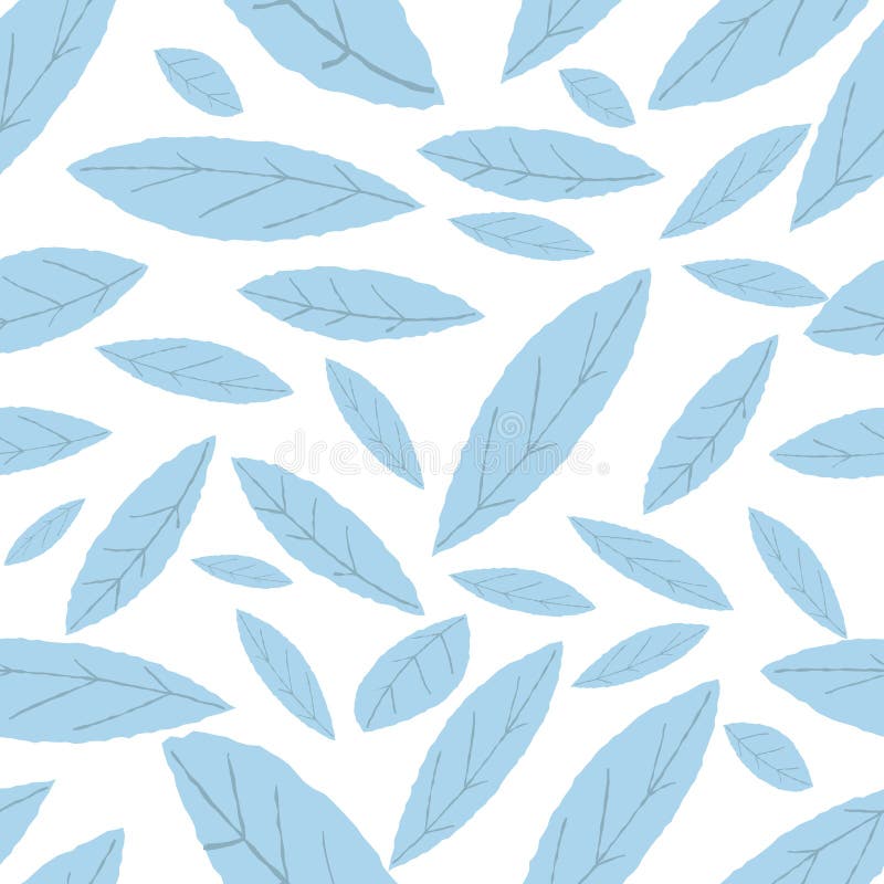 Leaf Blue Pattern stock vector. Illustration of decoration - 59732774