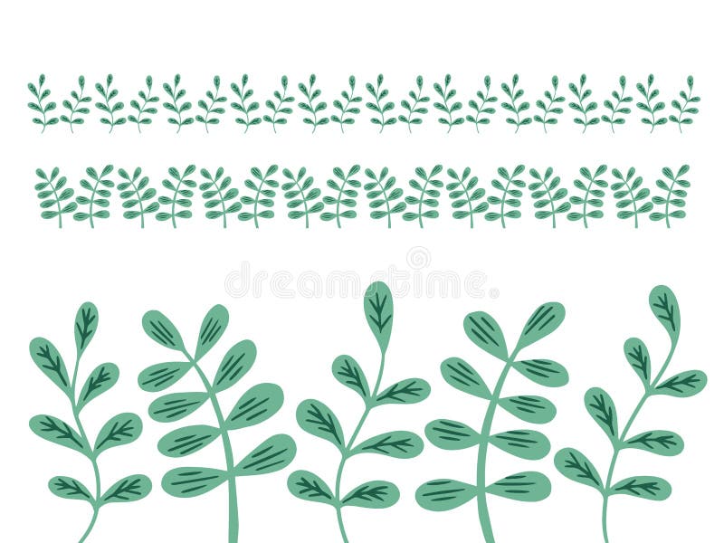 Leaf Border stock vector. Illustration of simple, isolated - 257999625