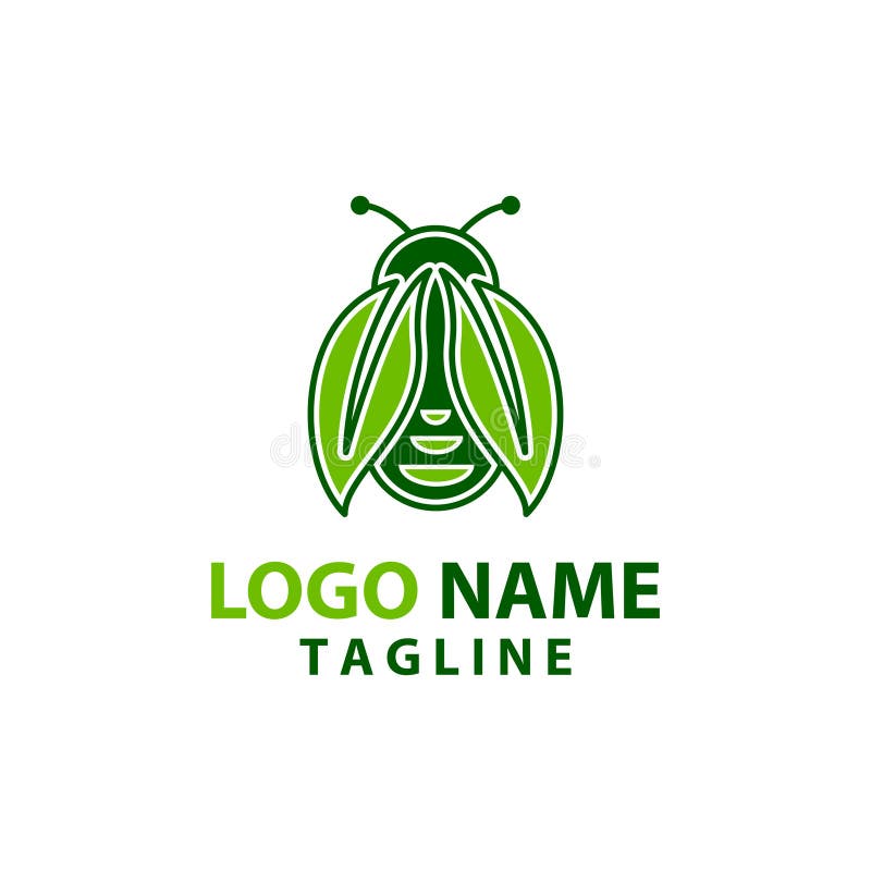 Leaf Bug Logo Design Vector Stock Illustration - Illustration of ...