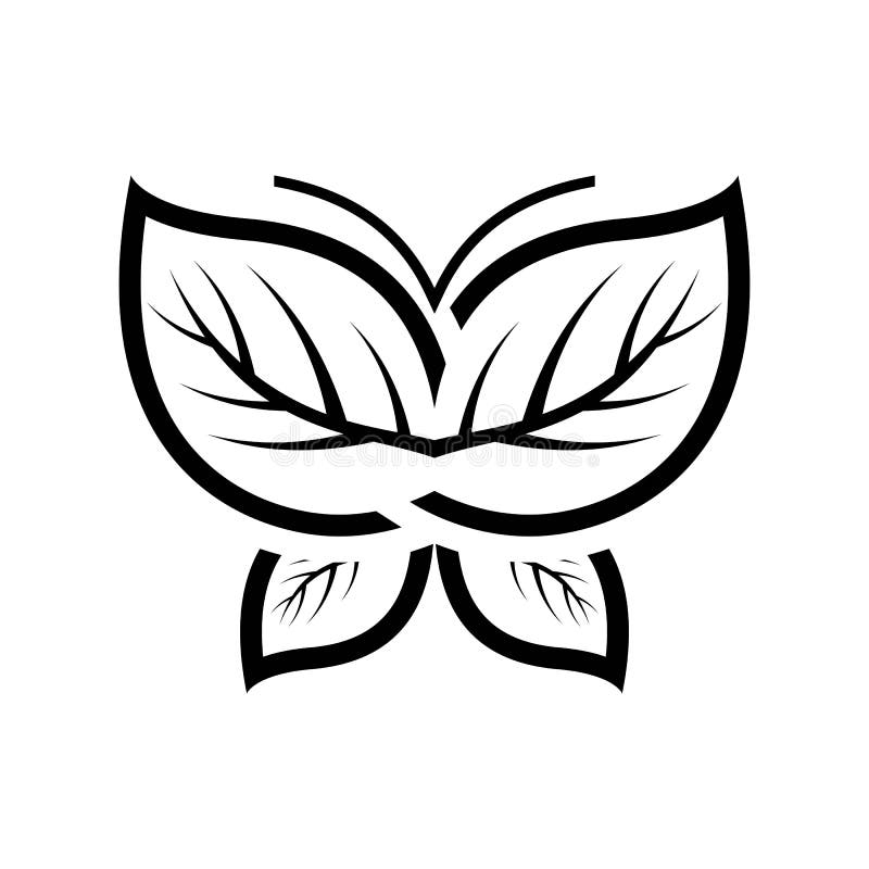 Leaf Butterfly Logo Template Stock Vector - Illustration of color ...
