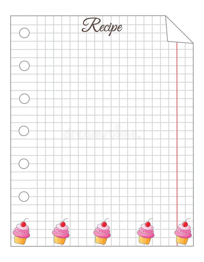 Leaf in a Cage. a Sheet of Notepad. Note Paper. Paper for Recipes Stock ...