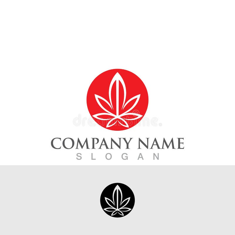 Leaf Cannabis Logo and Symbol Vector Stock Vector - Illustration of ...
