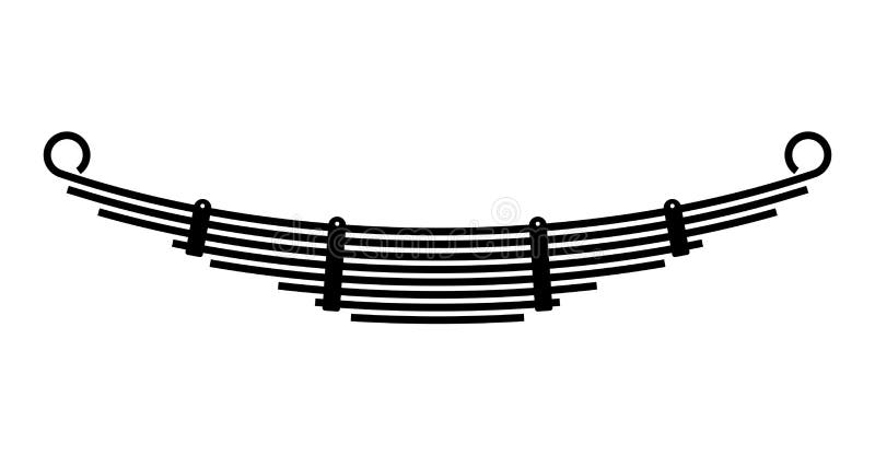 Leaf Spring Vehicle. Outline only Stock Vector - Illustration of ...