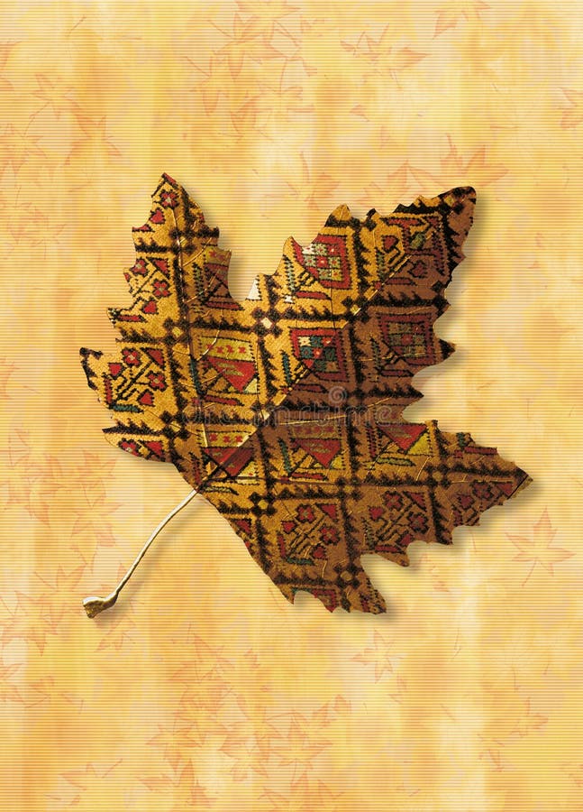 Fall Leaf with Carpet Skin Illustration Stock Illustration ...