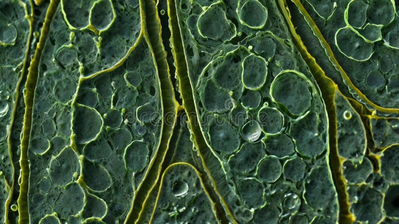 Leaf Cells and Stomata Structure in Photosynthesis Stock Illustration ...