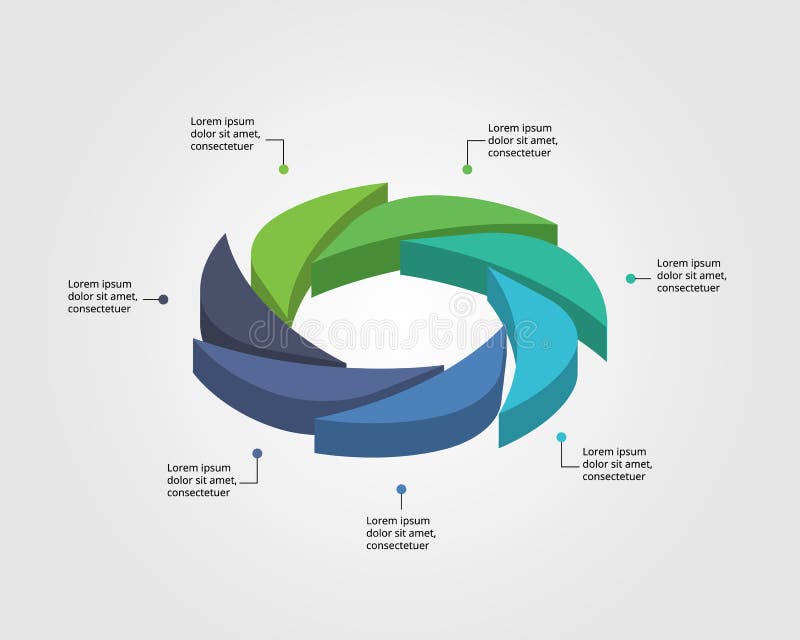 Leaf Chart Template for Infographic for Presentation for 7 Element ...