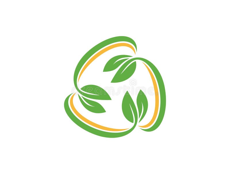 Leaf Circle 2 Logo Icon Template Stock Vector - Illustration of logo ...