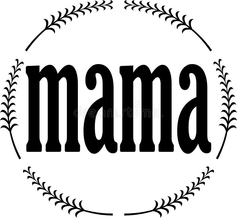 Leaf Circle Mama Text File Jpg Image with Svg Vector Cut File for ...