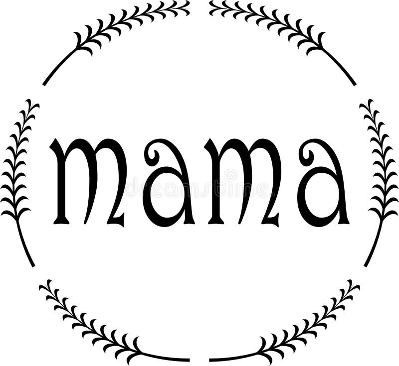 Leaf Circle Mama Text File Jpg Image with Svg Vector Cut File for ...