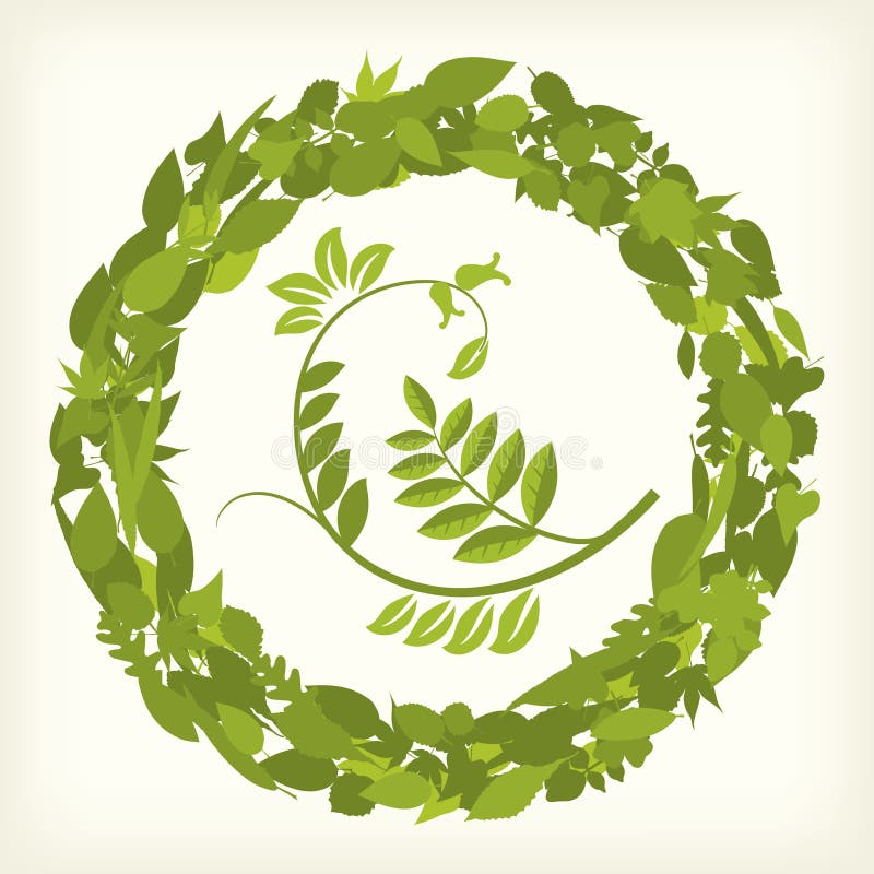 Leaf circle (vector) stock vector. Illustration of leaves - 3820318