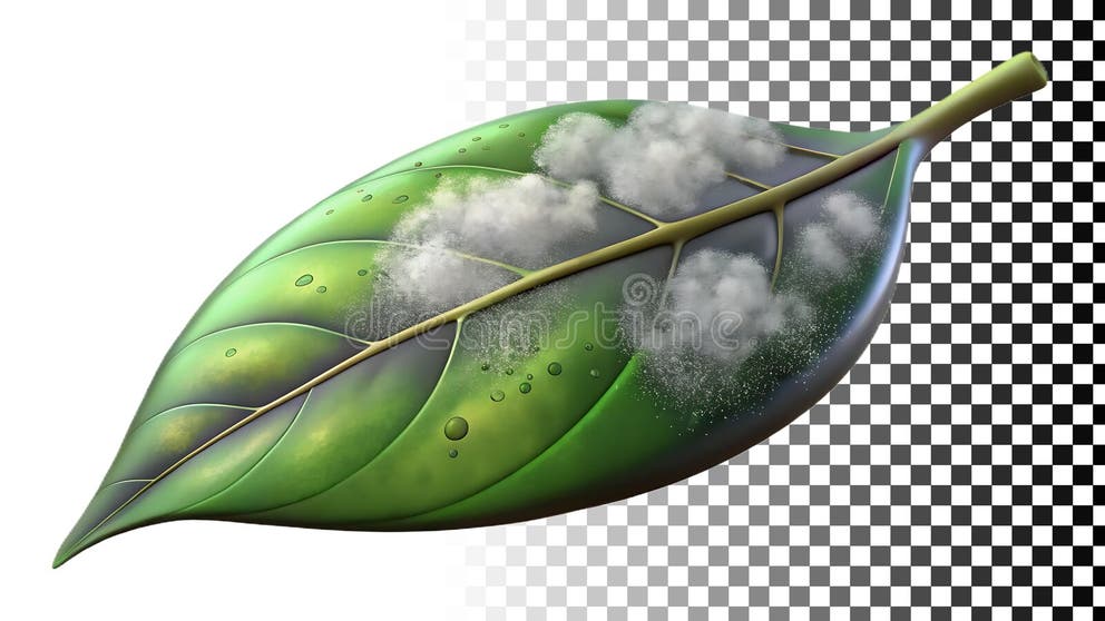 Leaf with Clouds, Nature Sky, Dreamlike Foliage, Surreal Plant Element ...