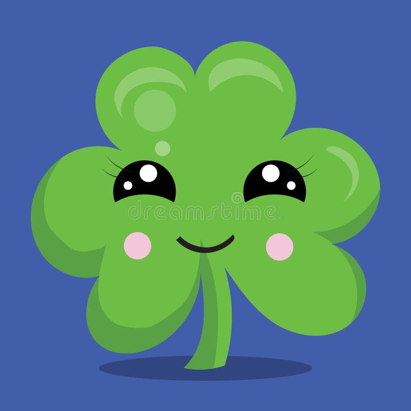 Leaf clover smile 13 stock vector. Illustration of vector - 197985488