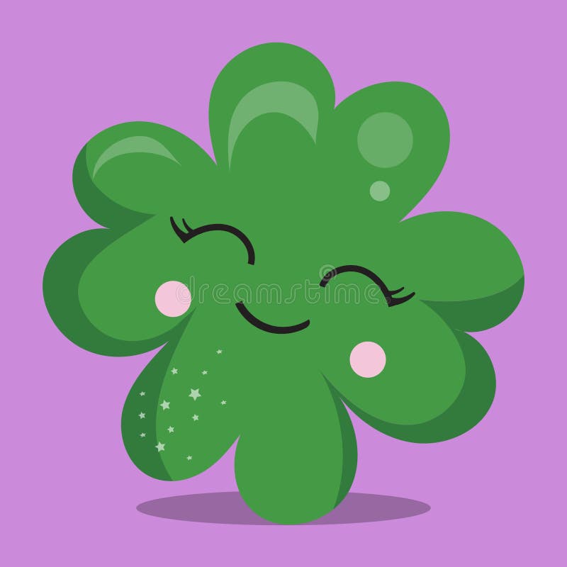Leaf clover purple 04 stock vector. Illustration of cartoon - 197985491