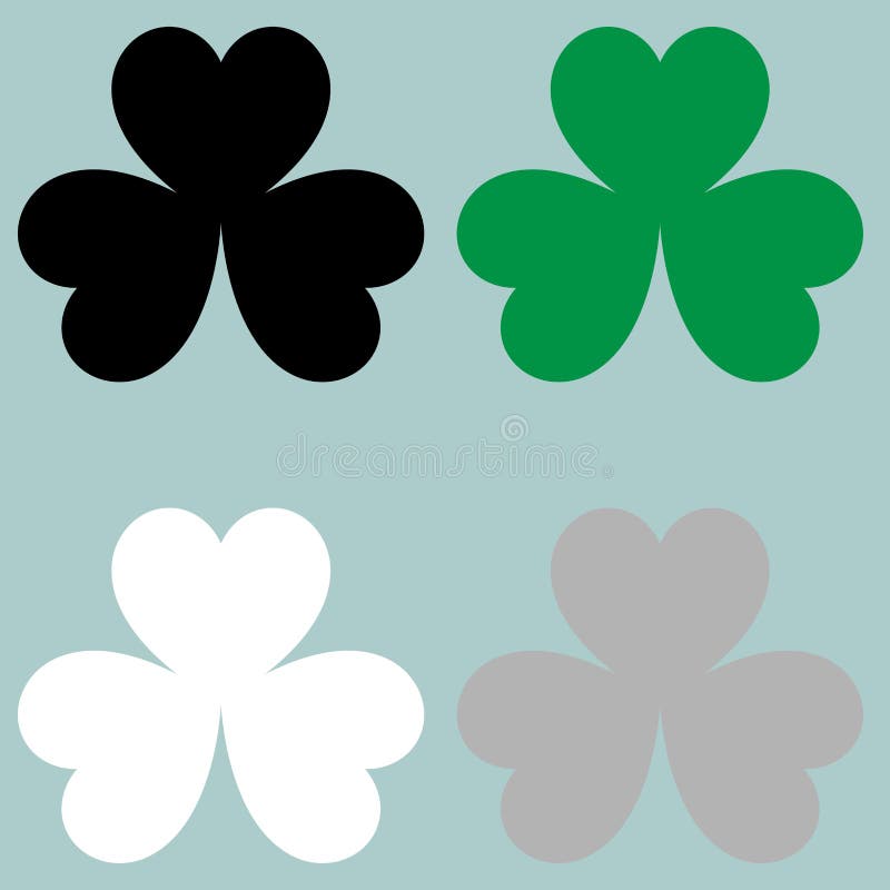 The Leaf Clover Trefoil Icon. Stock Vector - Illustration of icon ...