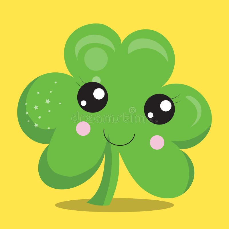 LEAF CLOVER YELLOW 02 stock vector. Illustration of graphic - 197985496