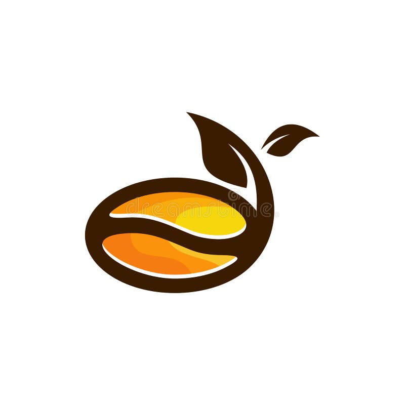 Leaf Coffee Logo Design Vector Template. Farm Logo Concept Stock ...