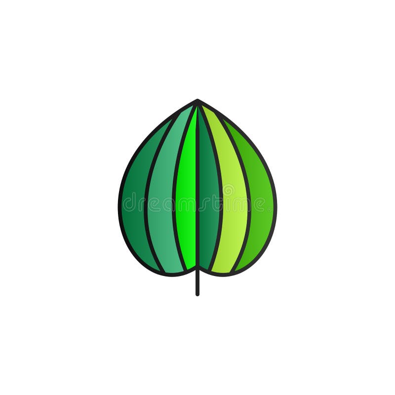 Leaf Color Gradient Vector Icon Stock Illustration - Illustration of ...