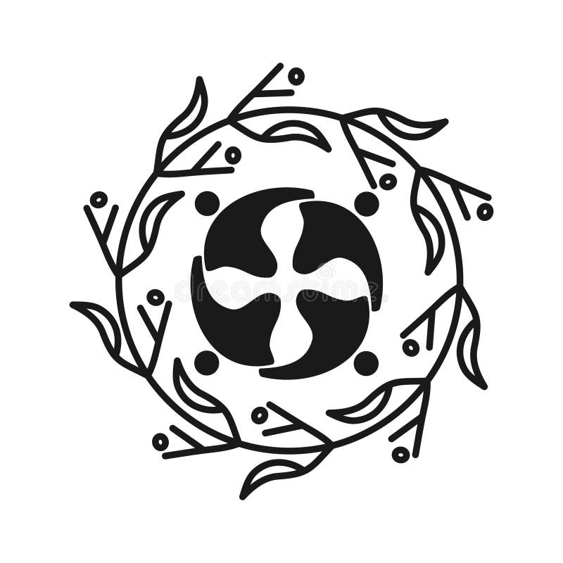 Leaf Commitment Teamwork Together Black Logo Stock Vector ...