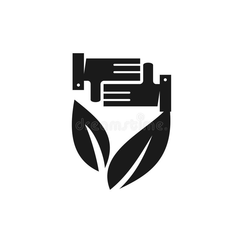 Leaf Commitment Teamwork Together Black Logo Stock Vector - Illustration of collaboration, agree ...