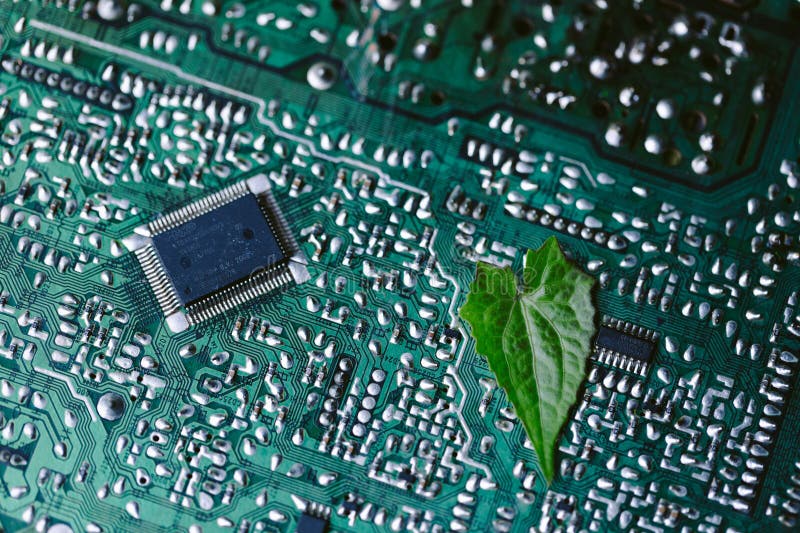 Circuit Board Green Leaf Stock Illustrations – 727 Circuit Board Green ...