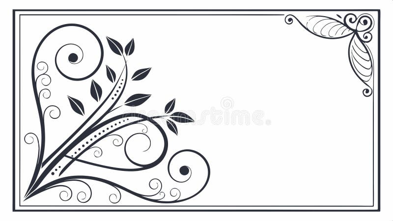 Leaf Corner Design, Elegant Botanical Frame and Nature Border Vector ...