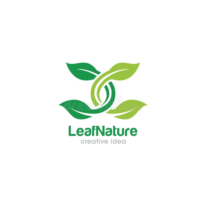 Leaf Creative Concept Logo Design Template Stock Vector - Illustration ...